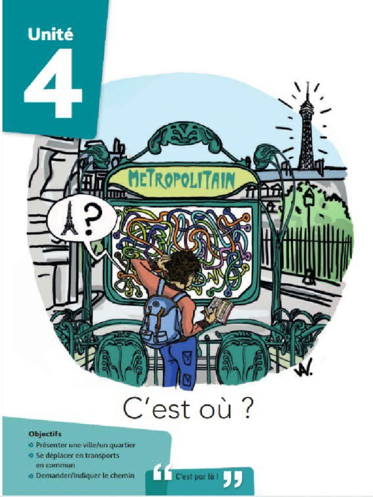 Edito A1-Livre-Cahiers-Unité 4 - C'est où | PDF