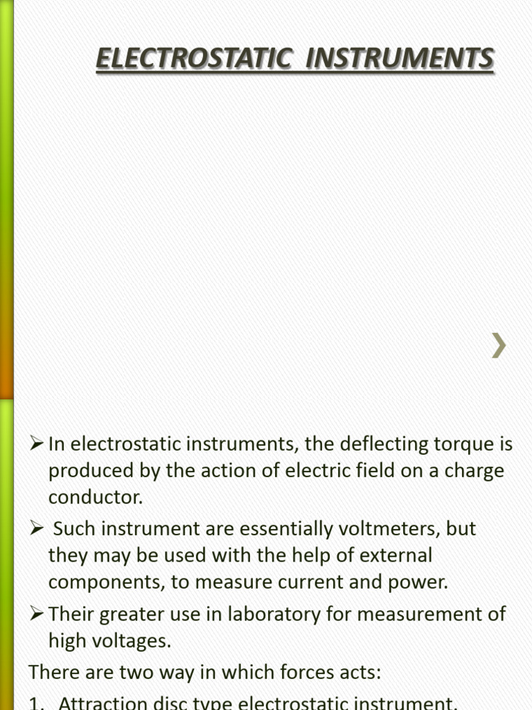 Electrostatic Instruments | PDF