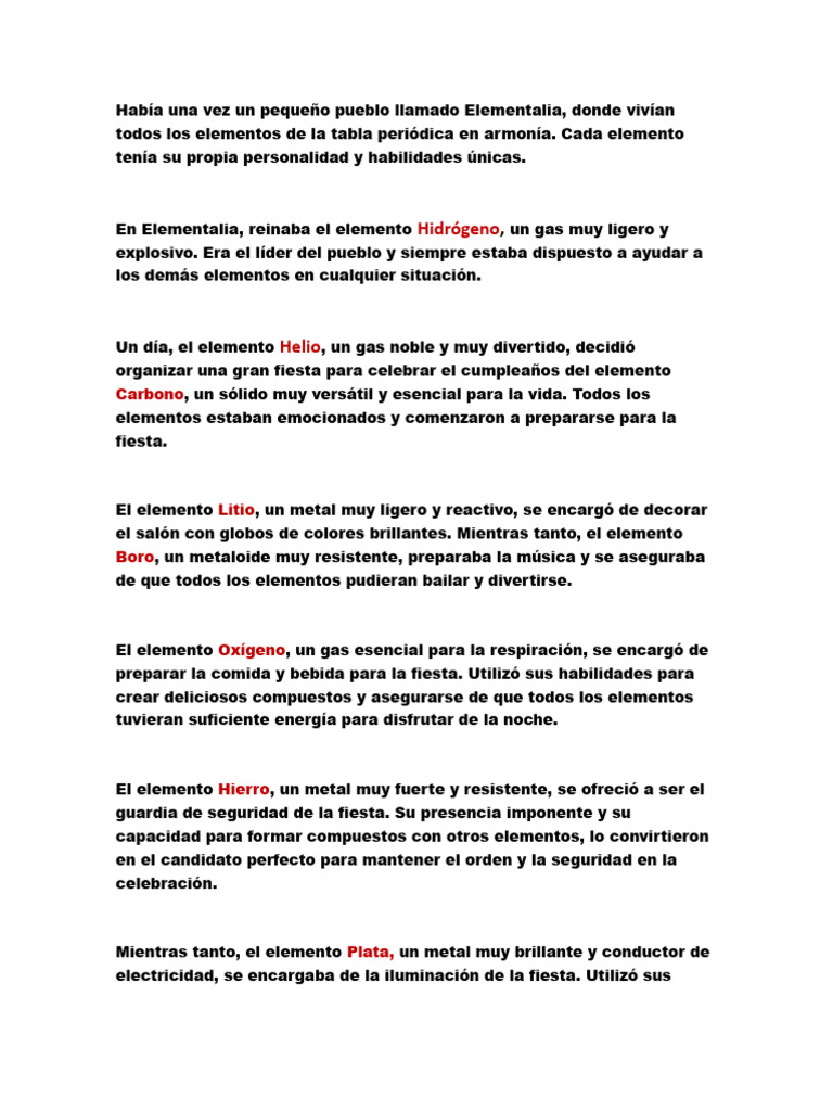 Había Una Vez Un Pequeño Pueblo Llamado Elementalia | PDF | Arte