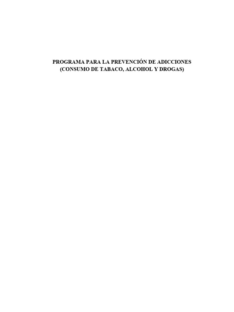 PG-GH-02 Programa Prevencion Adiccion | PDF