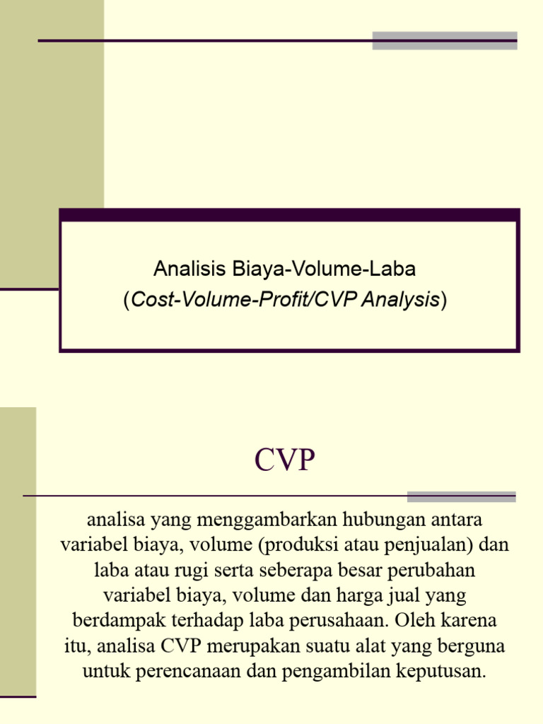 CVP Presentasi | PDF