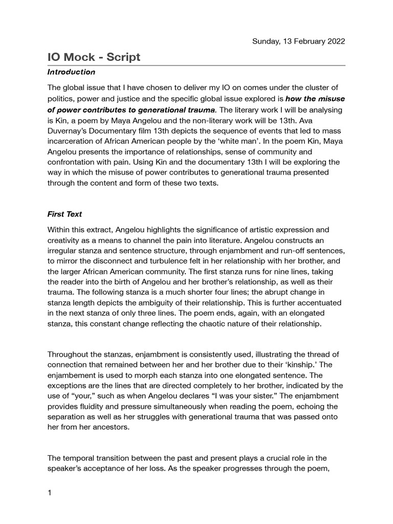 IO Mock - Script | PDF | Poetry