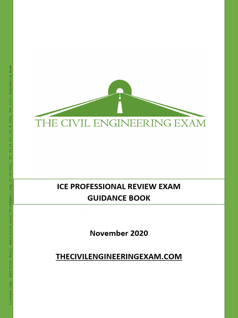 TCEE ICE Professional Review Exam Guidance Pack | PDF | Engineer | Science