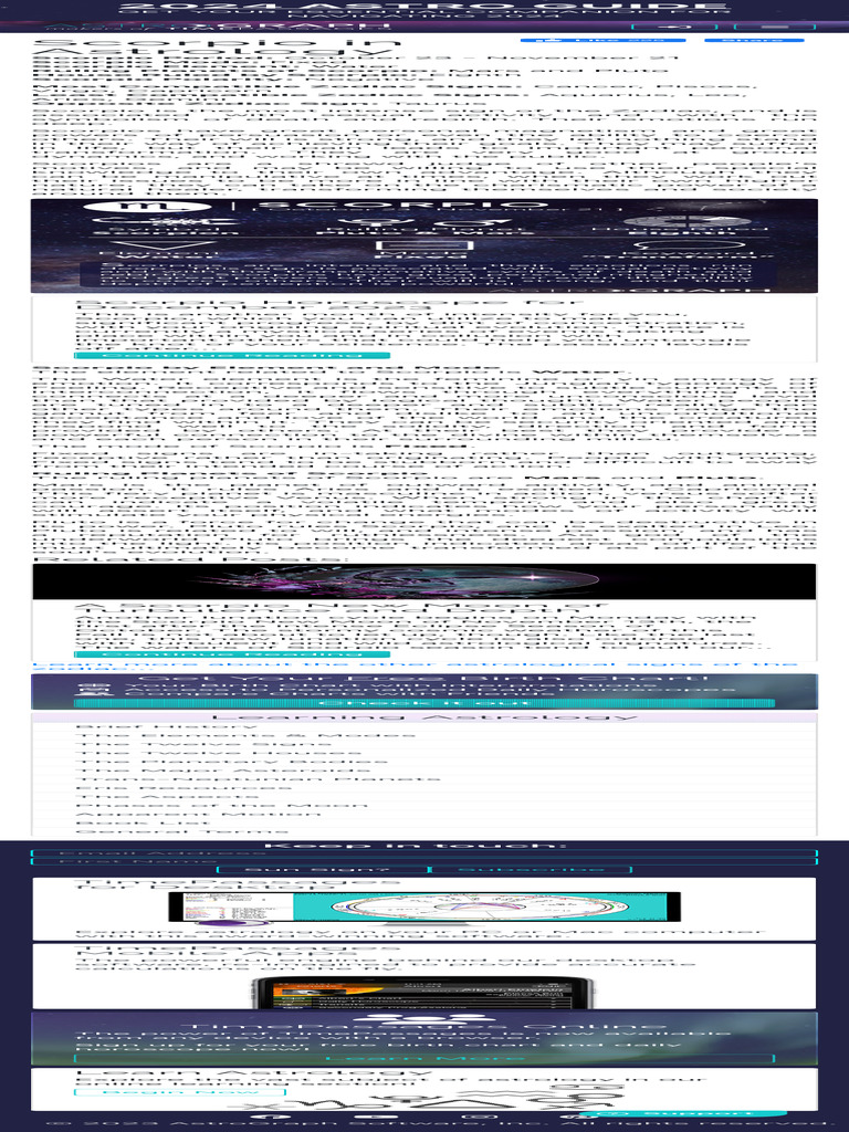 ASTROGRAPH - Scorpio in Astrology | PDF