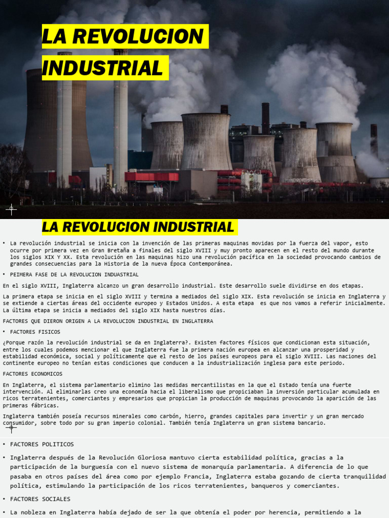 La Revolucion Industrial | PDF | Revolución industrial | Europa