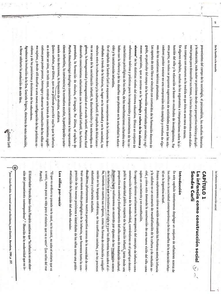 La Infancia Como Construccion Social | PDF