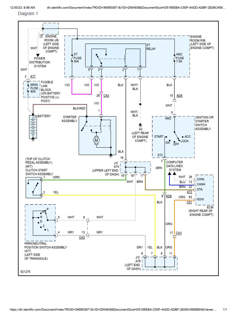 Engine Room Wiring Diagram Overview | PDF