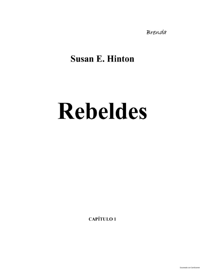 Rebeldes Susan E Hinton(1) | PDF