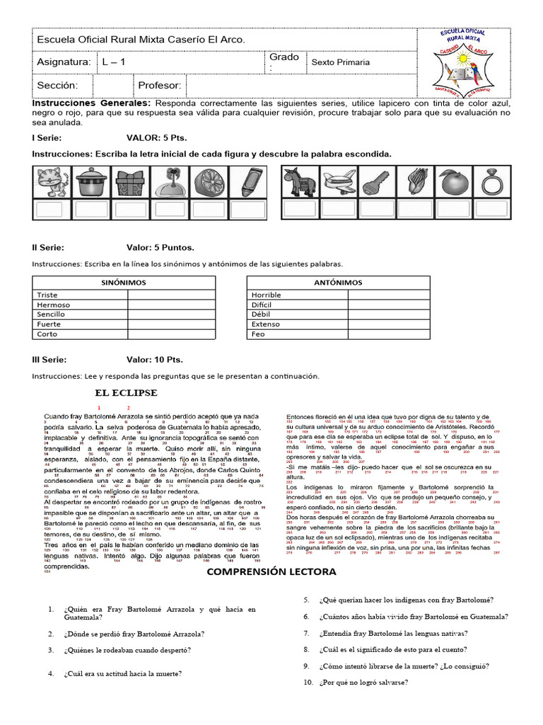 Primer Bimestre Sexto Koki | PDF