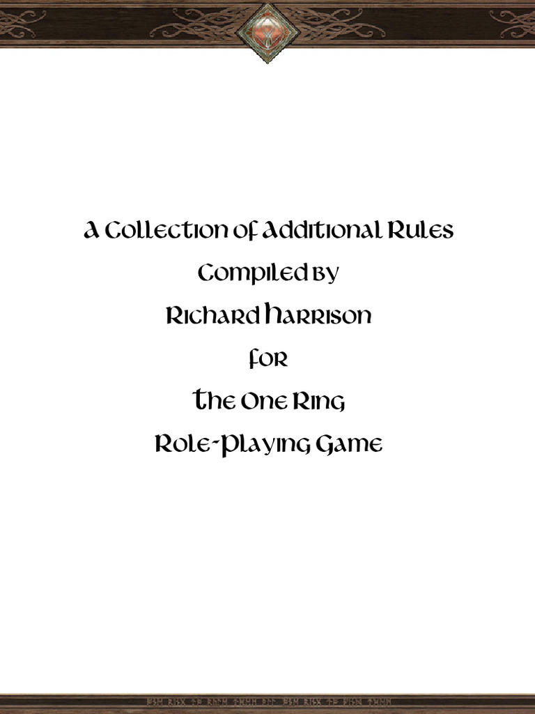 Reglas - Additional Rules | PDF | Middle Earth | J. R. R. Tolkien