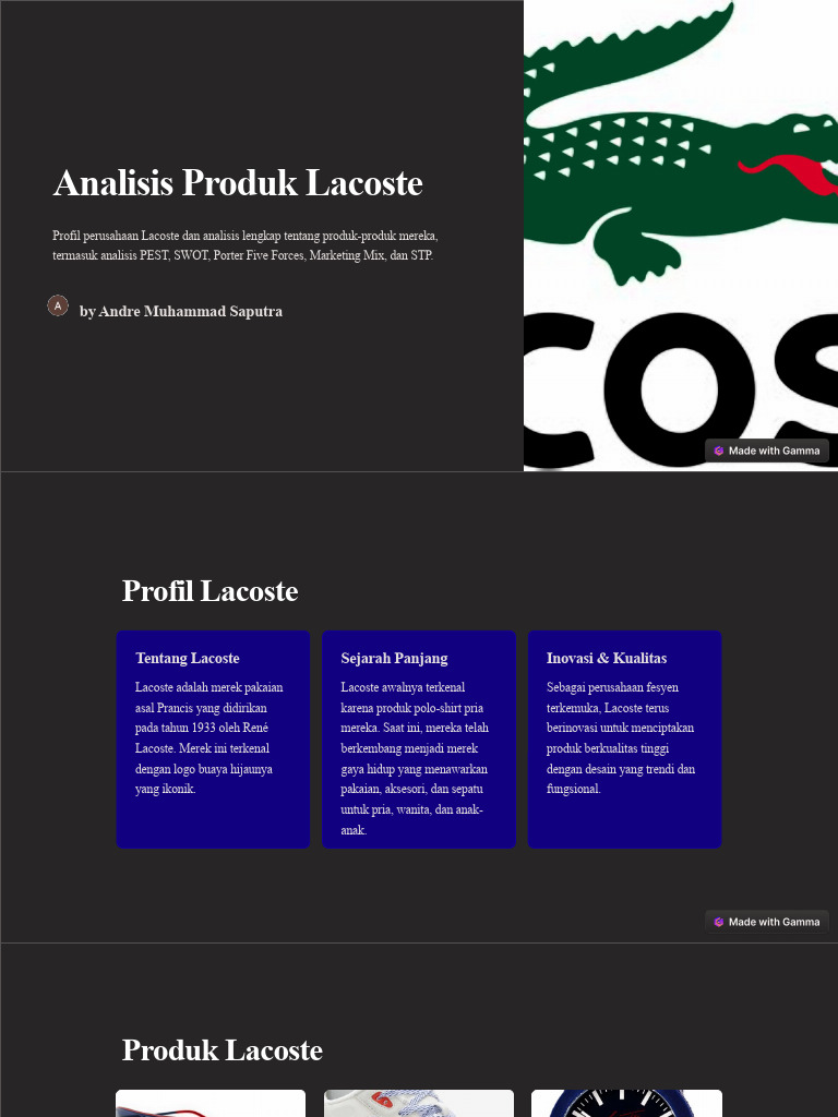 AndreMS Analisis Produk Lacoste | PDF