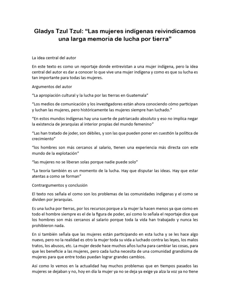 Gladys Tzul Tzul | PDF