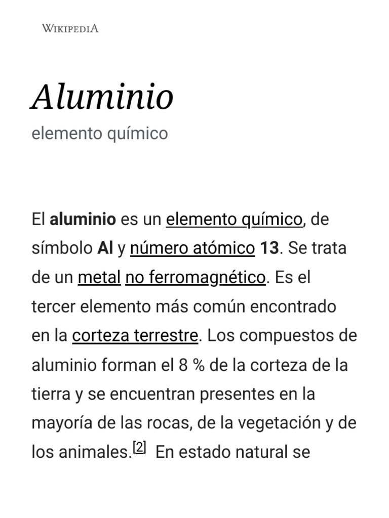 Aluminio: Elemento y Propiedades | PDF | Aluminio | Construcción