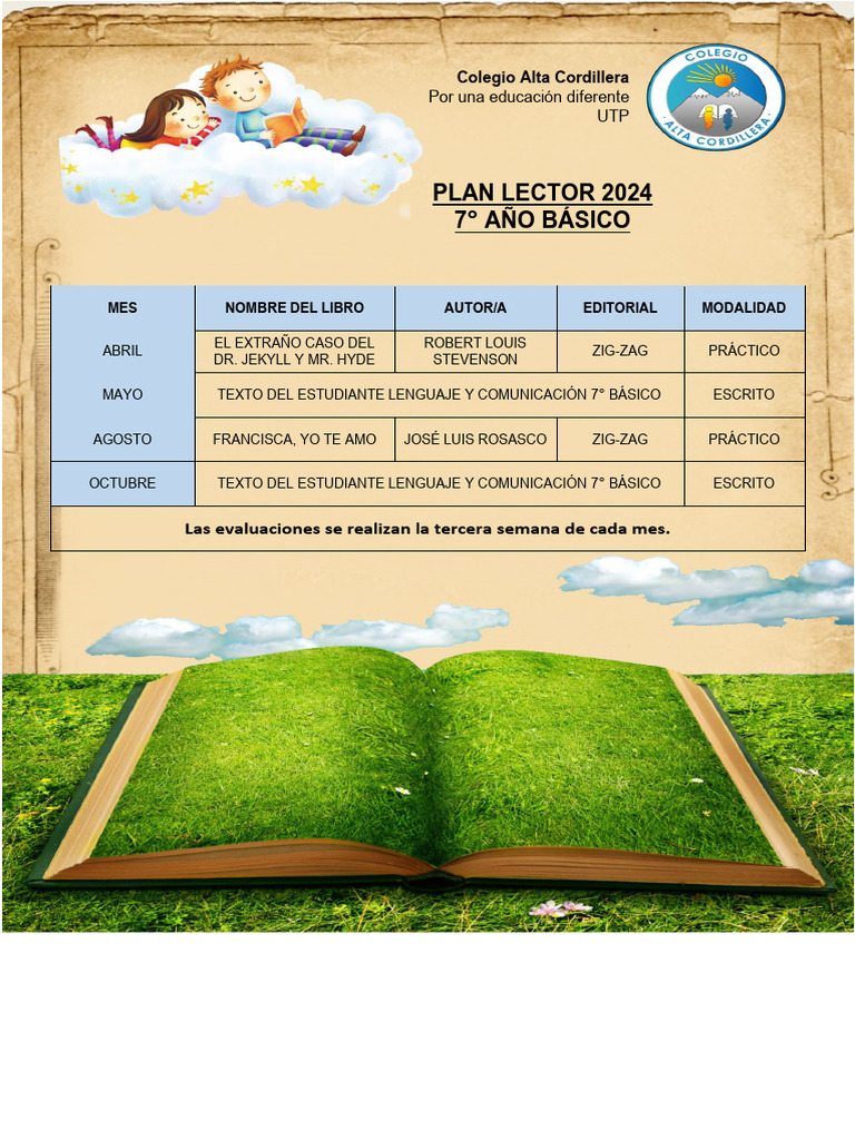 Plan Lector 7° Básico 2024 | PDF