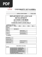 UNAM Application Form Guide | PDF | Namibia