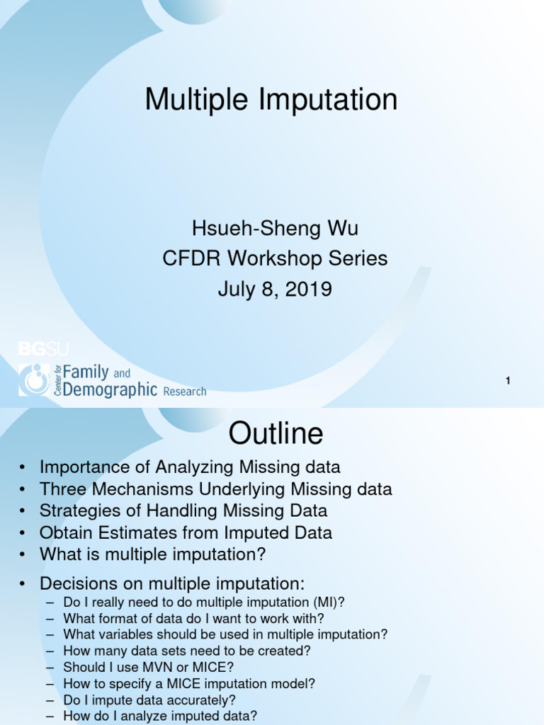 2019 Multiple Imputations Pdf Regression Analysis Logistic Regression 4114