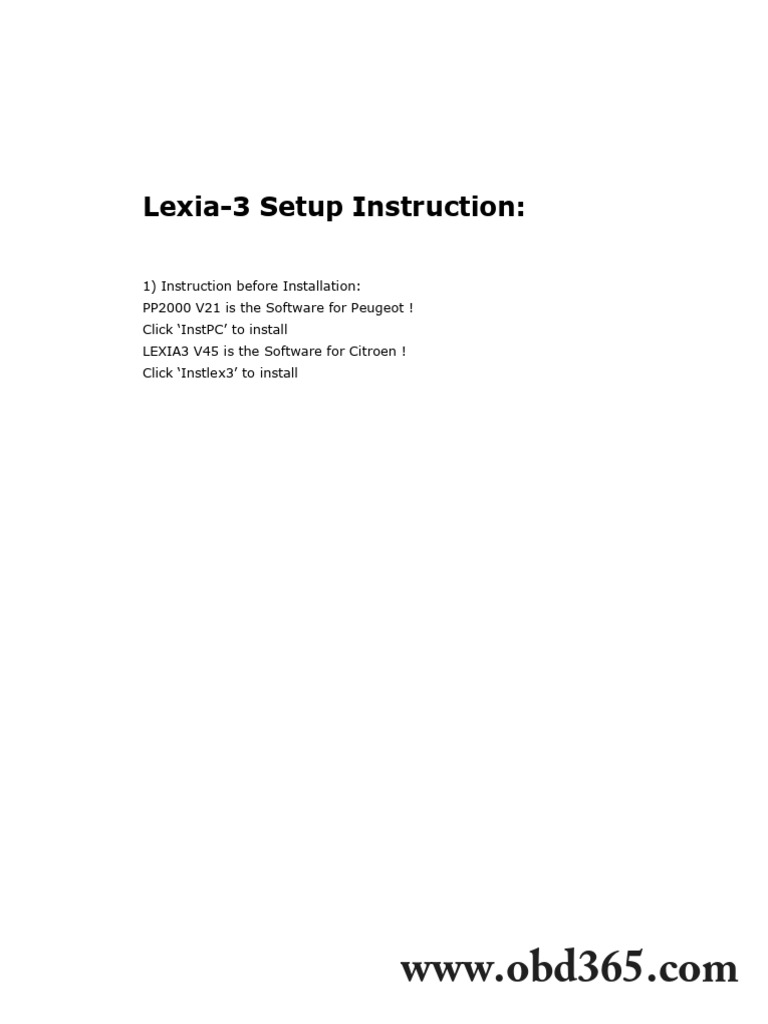 Lexia 3 Installation Note | PDF | Computers