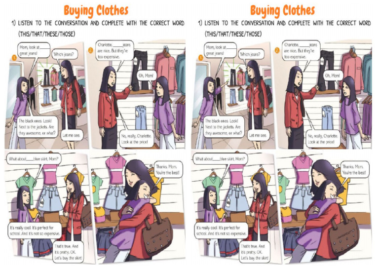 Buying Clothes Conversation Complete | PDF