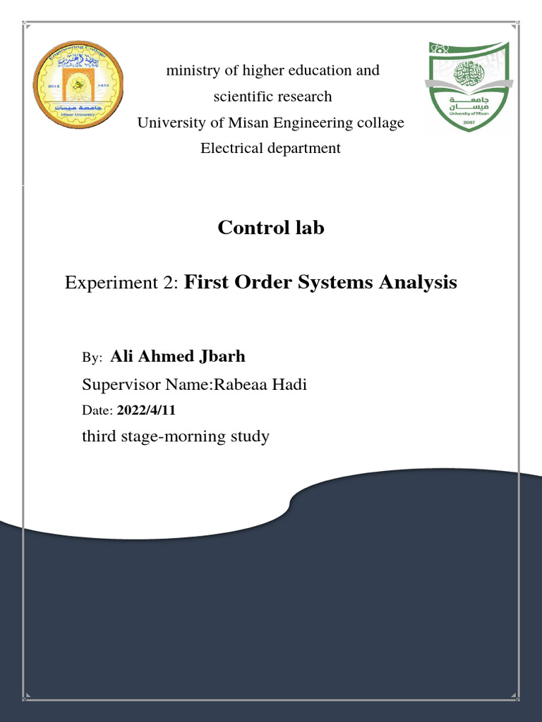 علي احمد جباره تقرير تجربه 2 | PDF | Teaching Methods & Materials | Technology & Engineering