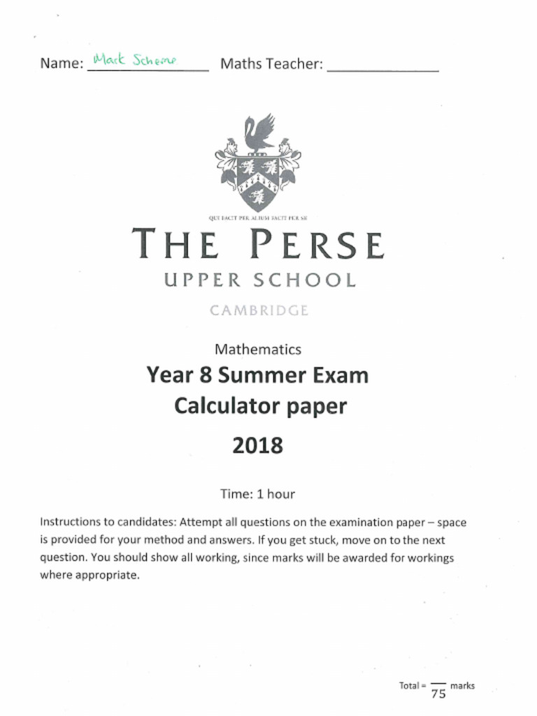 Calculator Paper MS 2018 | PDF