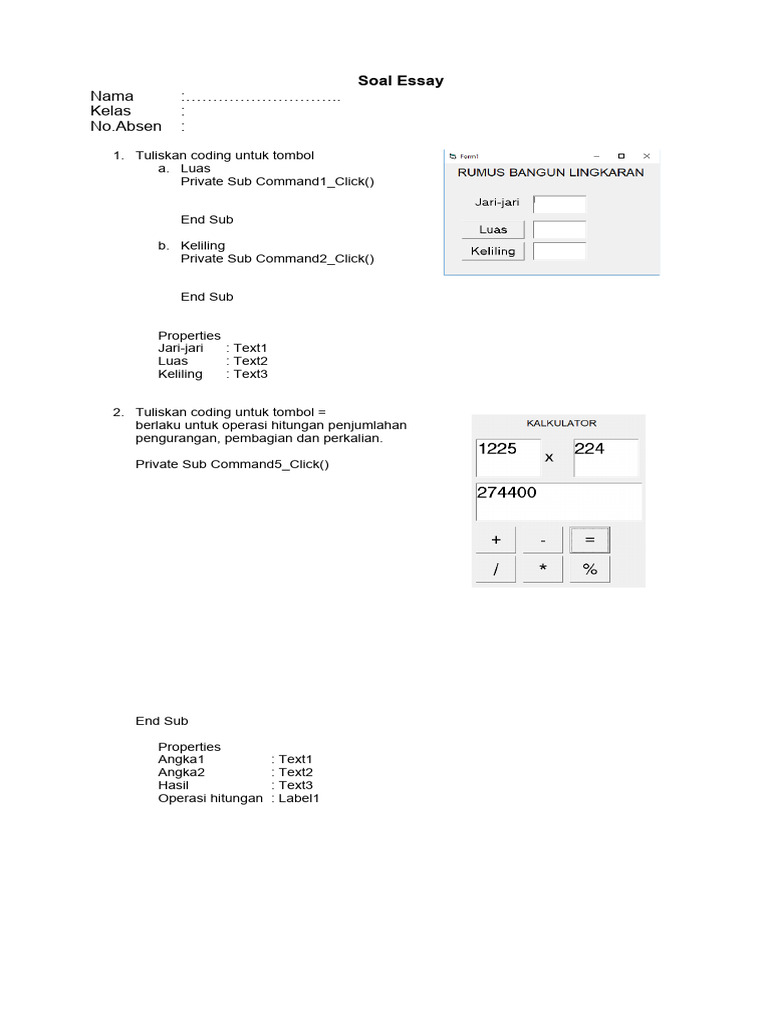 Soal Kalkulator | PDF