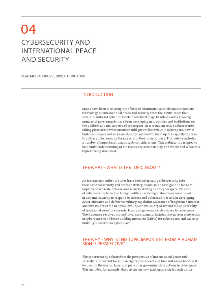 GCCS2015 Webinar Summary International Peace and Security | PDF | Security | Computer Security