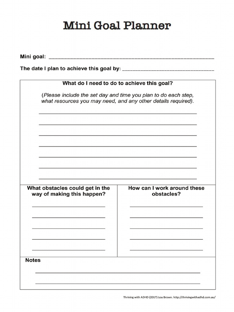 Mini-Goal-Planner | PDF