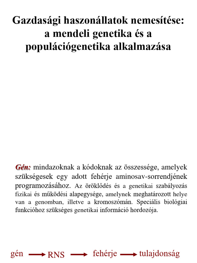 Mendeli És Populációgenetika | PDF