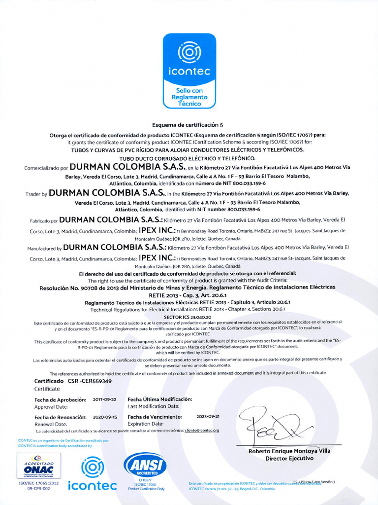 Tuberia PVC Durman | PDF