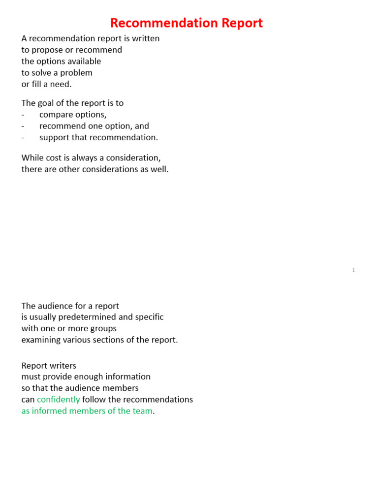 6. Recommendation Report | PDF