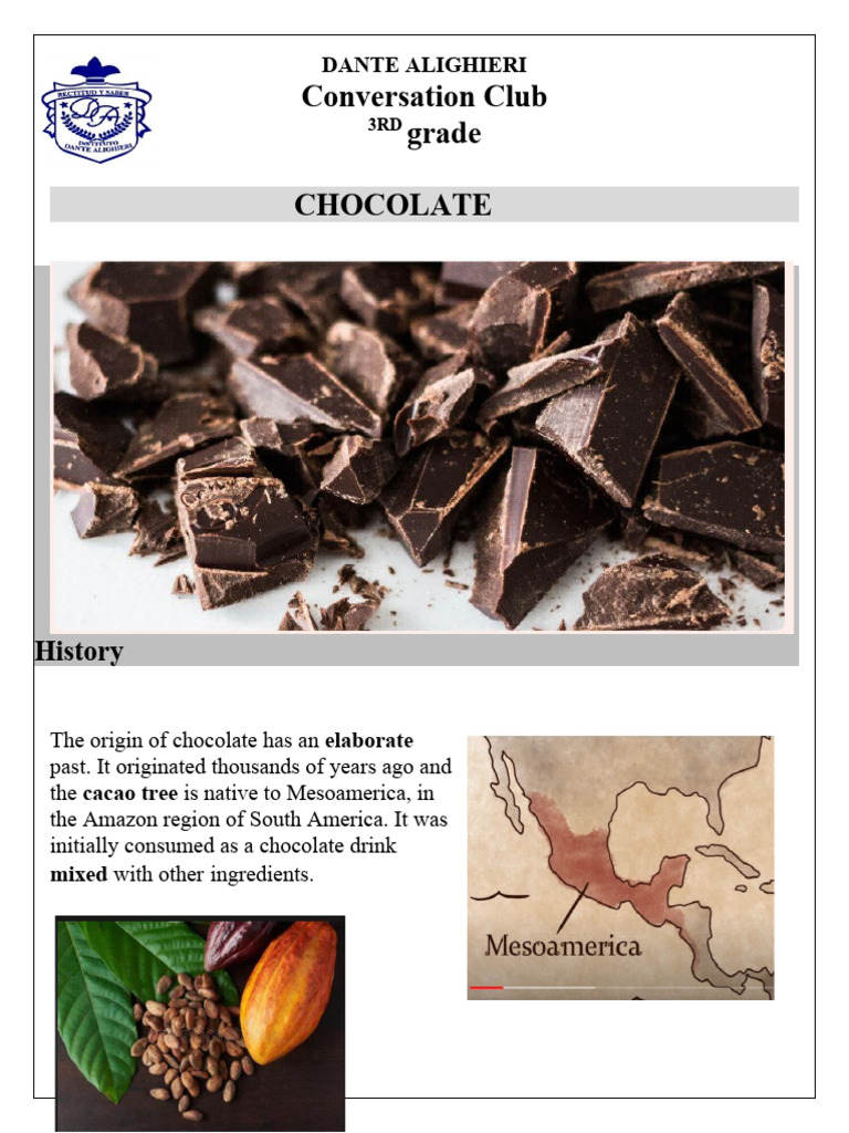 Conversation Chocolate 3rd Grade | PDF