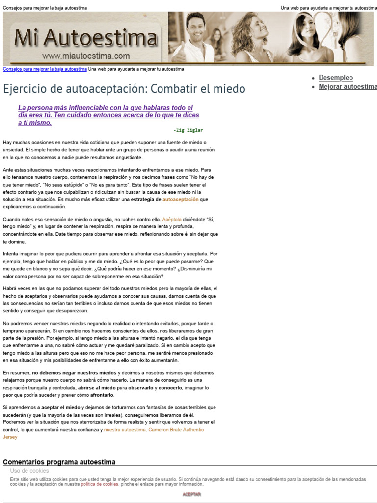 Ejercicio de Autoaceptación - Combatir El Miedo - Consejos para Mejorar ... Ejercicio de Autoaceptación - Combatir El Miedo - Consejos para Mejorar ...