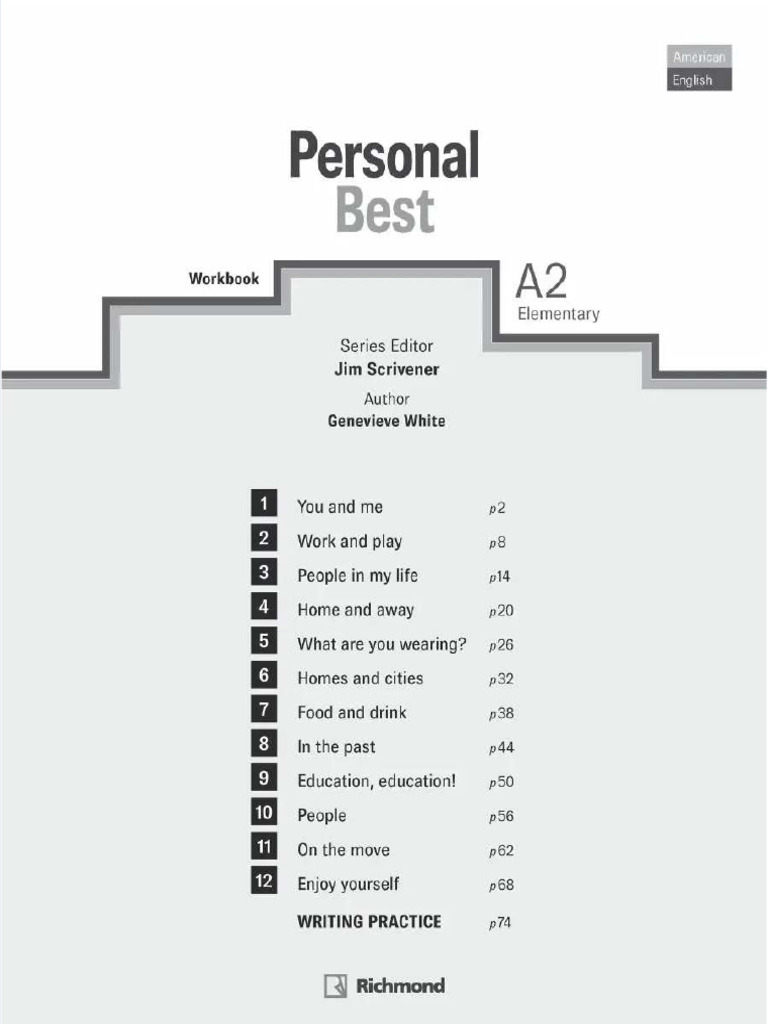 Personal Best A2 Workbook | PDF
