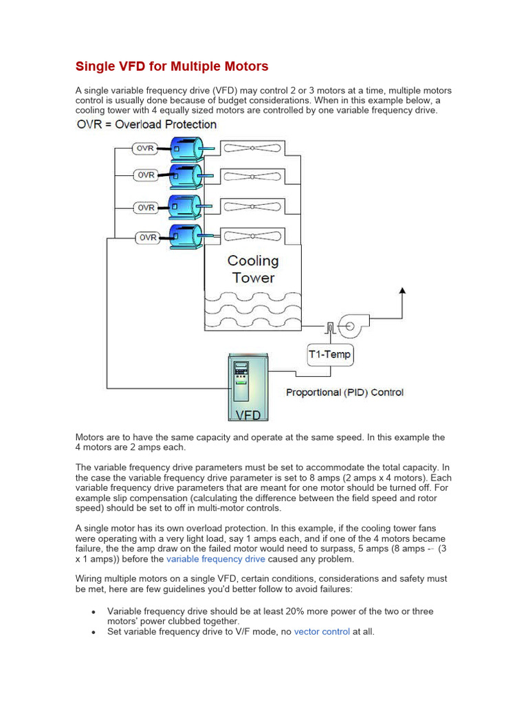 Single VFD For Multiple Motors | PDF