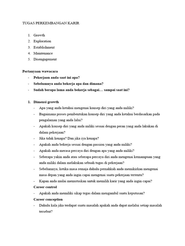 Pertanyaan Wawancara