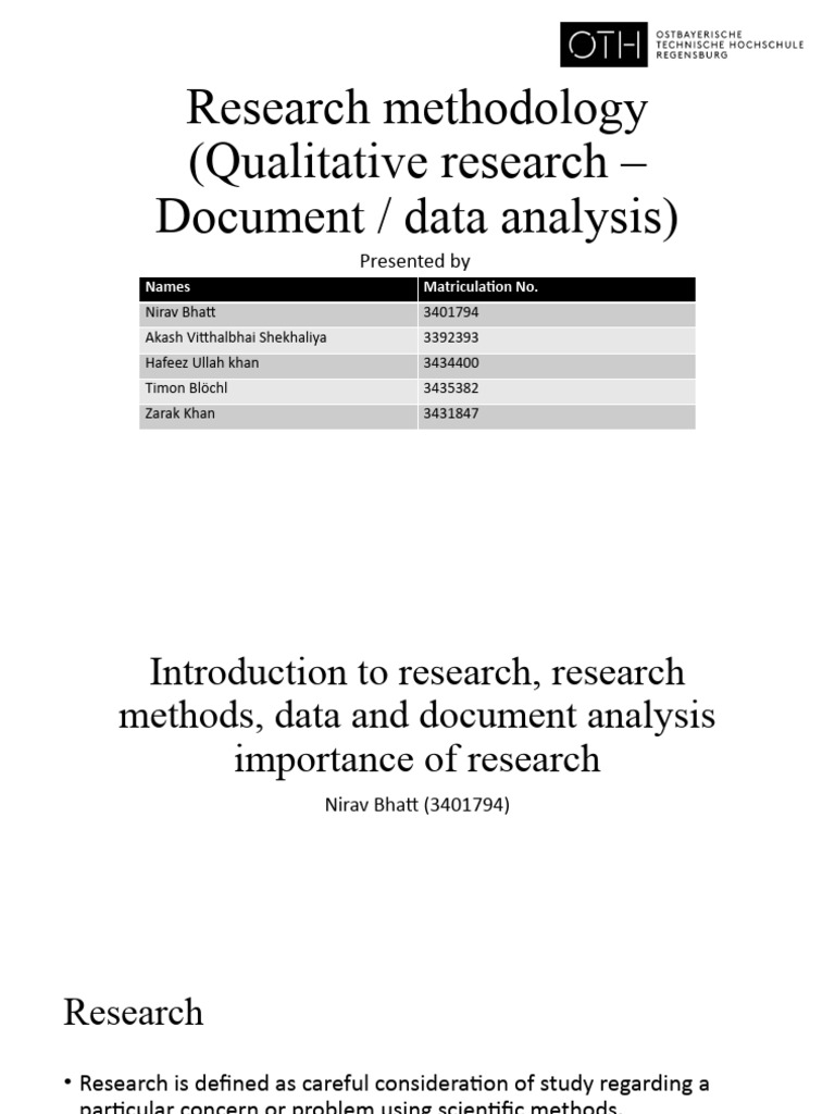 Research Methodology | PDF | Qualitative Research | Methodology