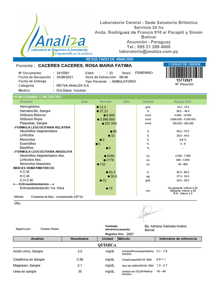 Caceres Caceres, Rosa Maria Fatima | PDF
