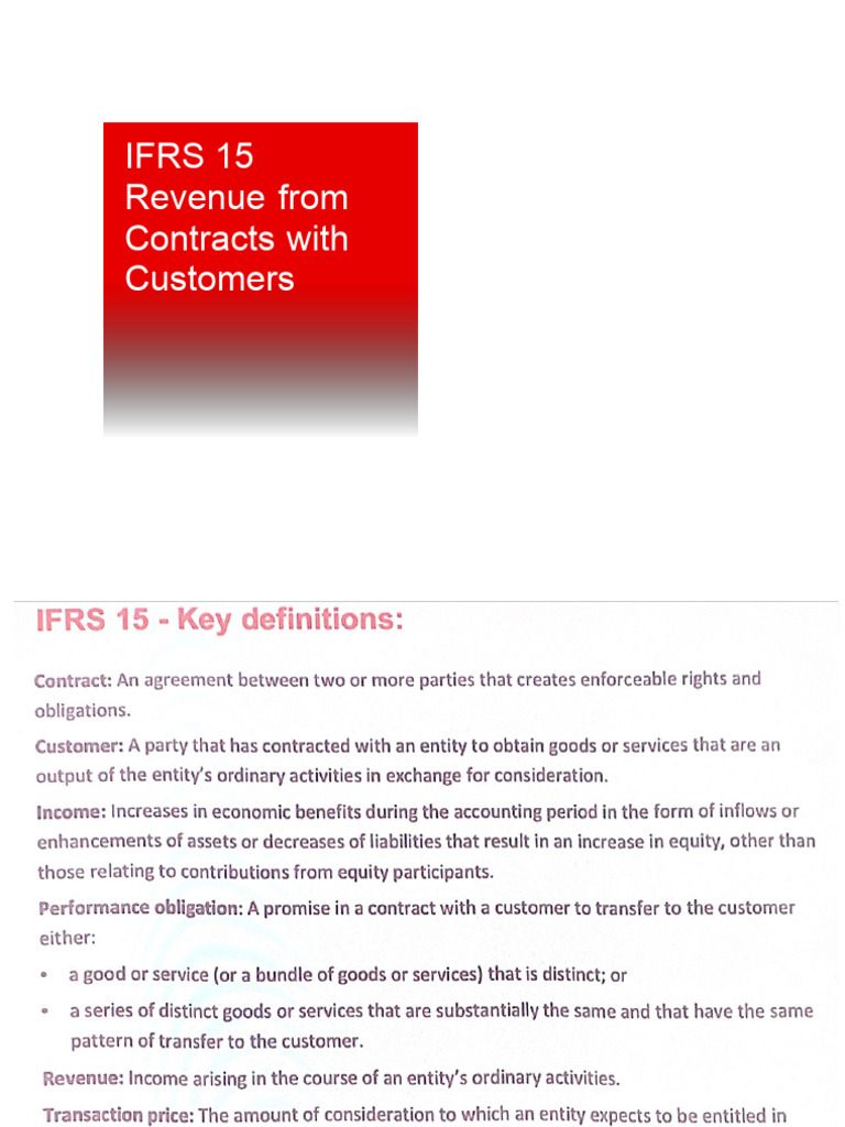 Ifrs 15 Revenue From Contracts With Customers | PDF | International Financial Reporting ...