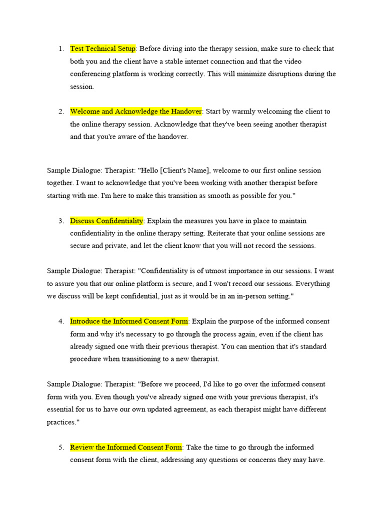 Beginning and Ending (Handover Client Case) | PDF | Psychotherapy | Feeling