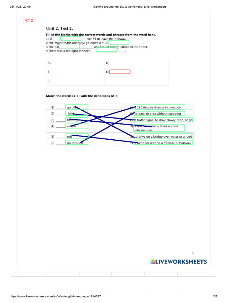 Getting around the city-2 worksheet _ Live Worksheets | PDF