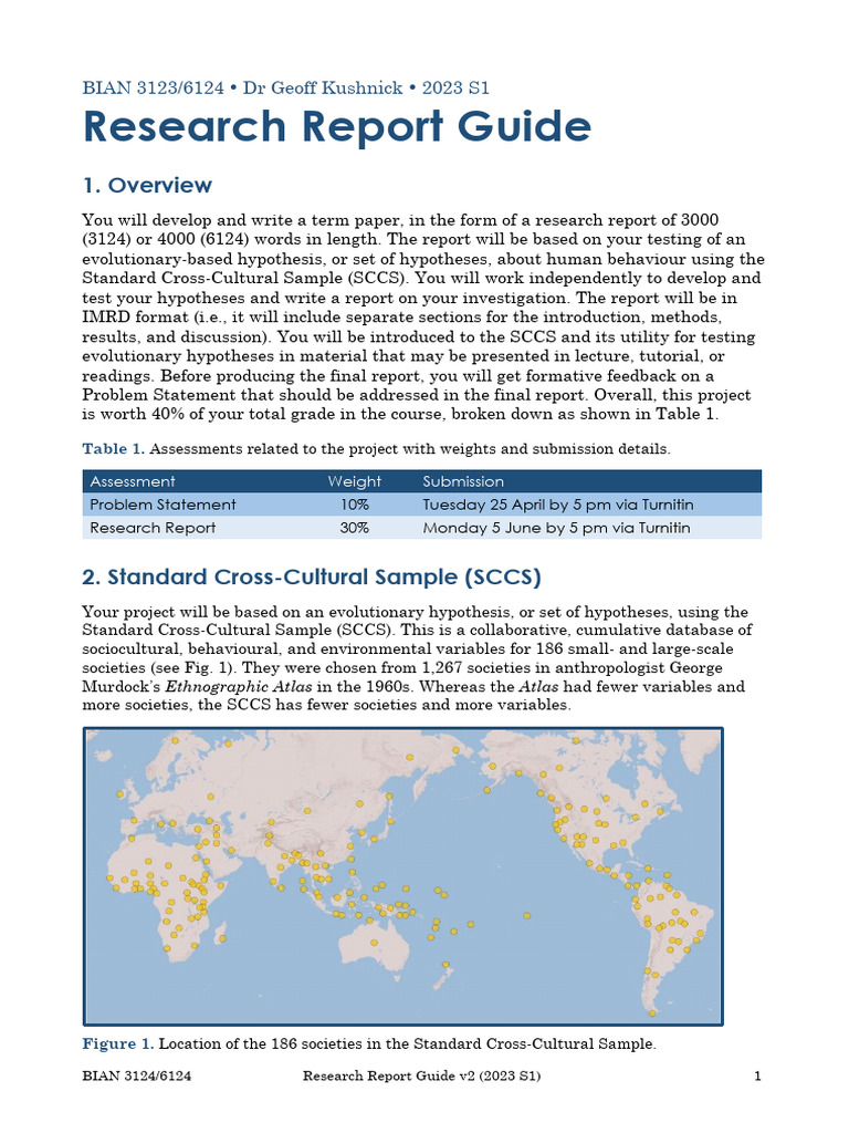 Research Report Guide 2023 | PDF
