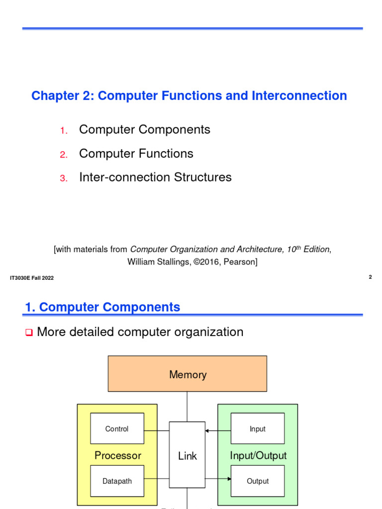 It3030e Ca Chap2 Computer Functions And Interconnection Pdf Central