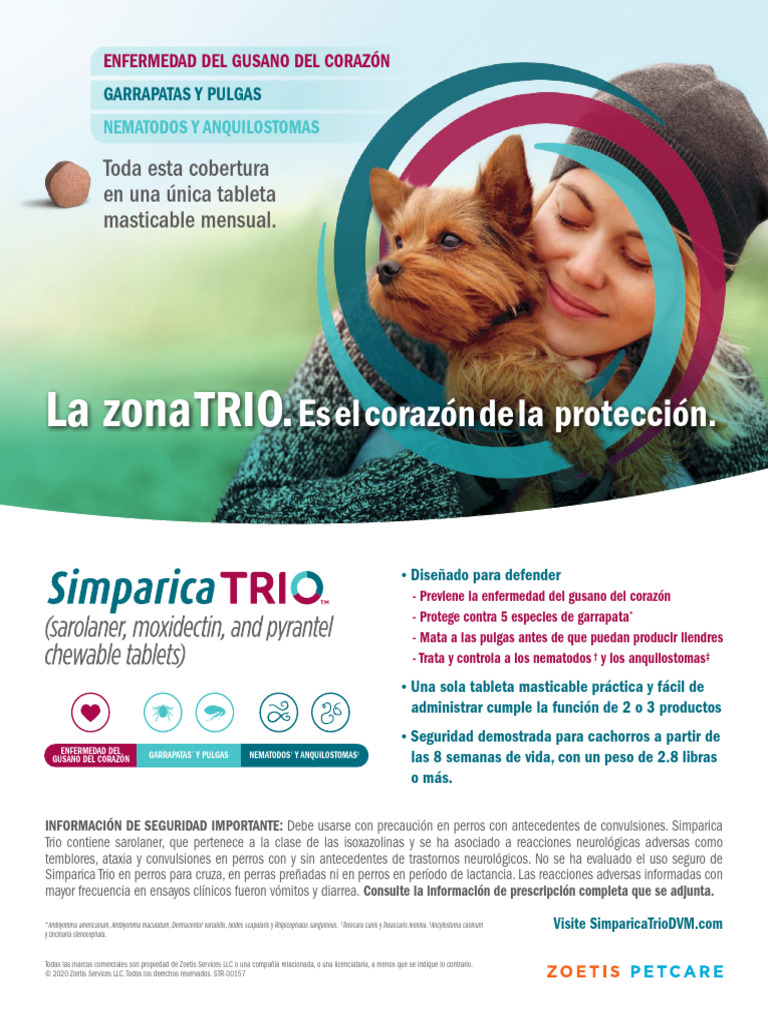 Simparica Trio Spanish | Descargar gratis PDF | Medicamentos con receta | Droga anti ...