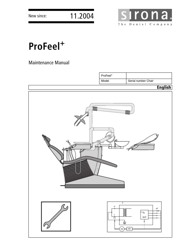 Sirona ProFeel+ Dental Unit - Maintenance Manual | PDF