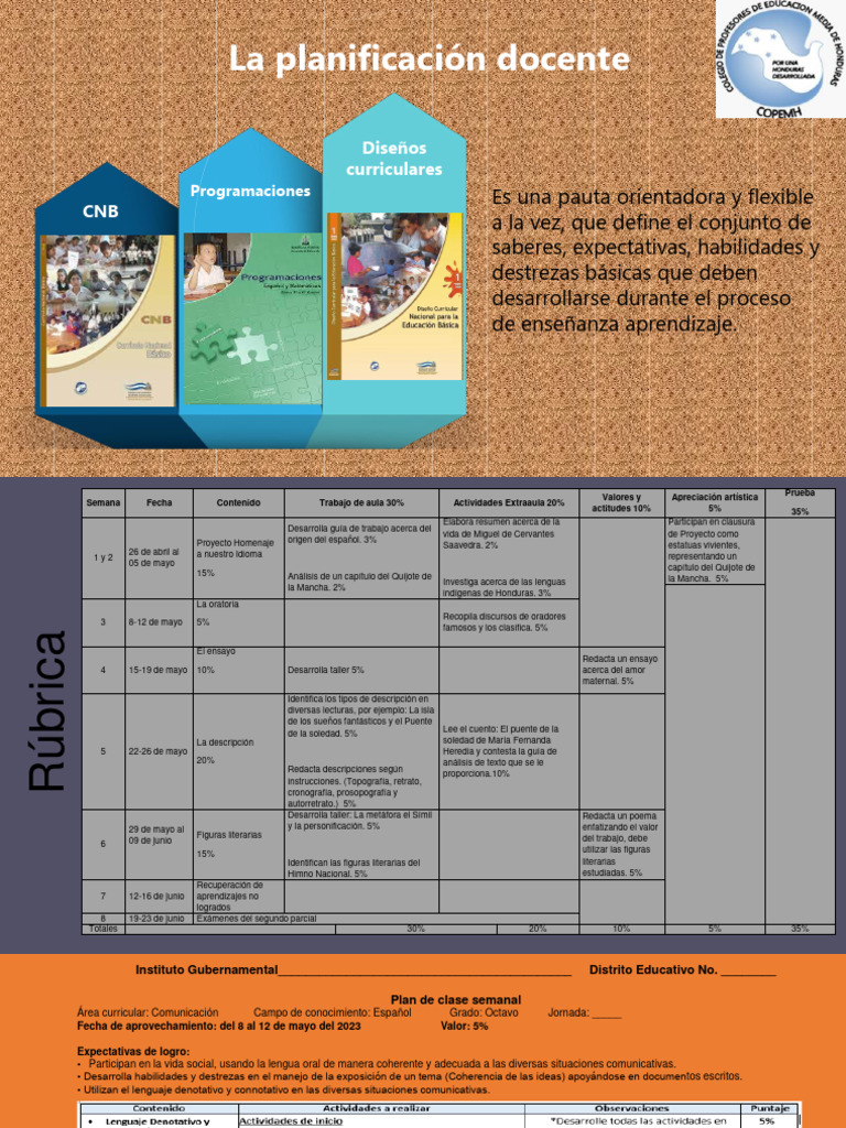 Planificación Docente | PDF