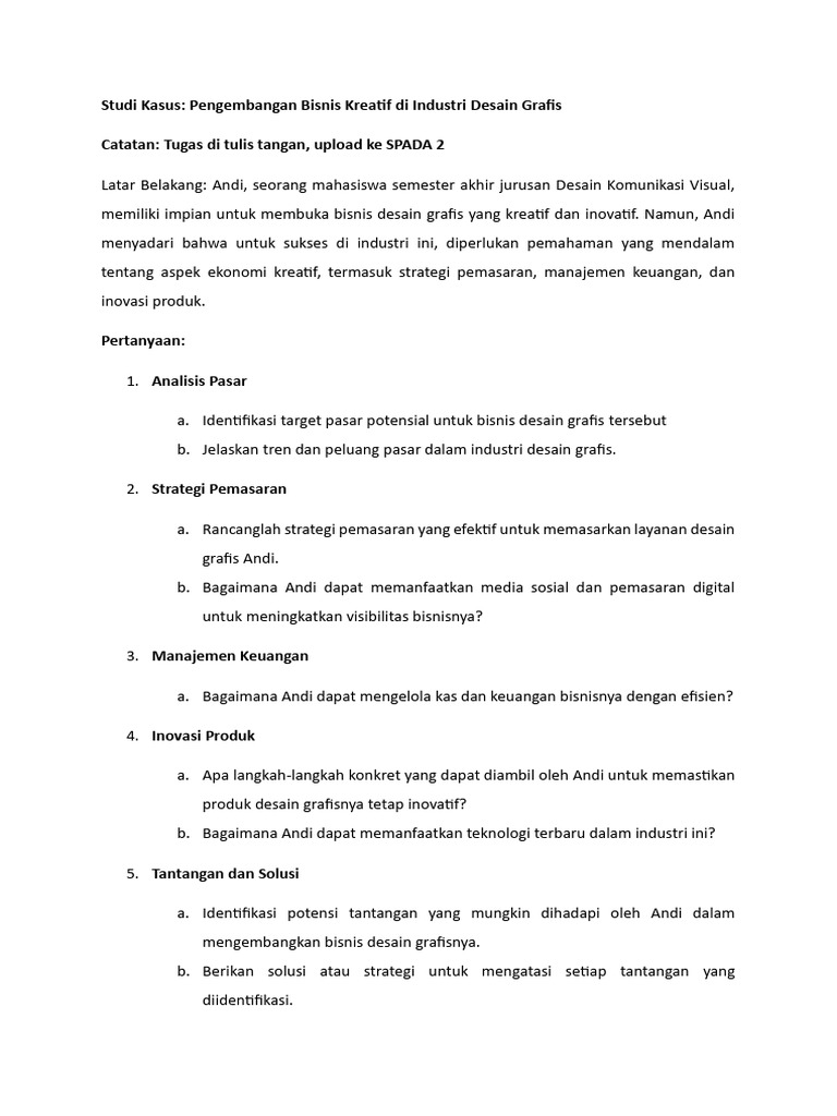 Soal Studi Kasus | PDF