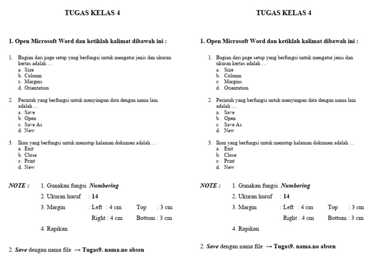 KELAS 4 Tugas 9 | PDF