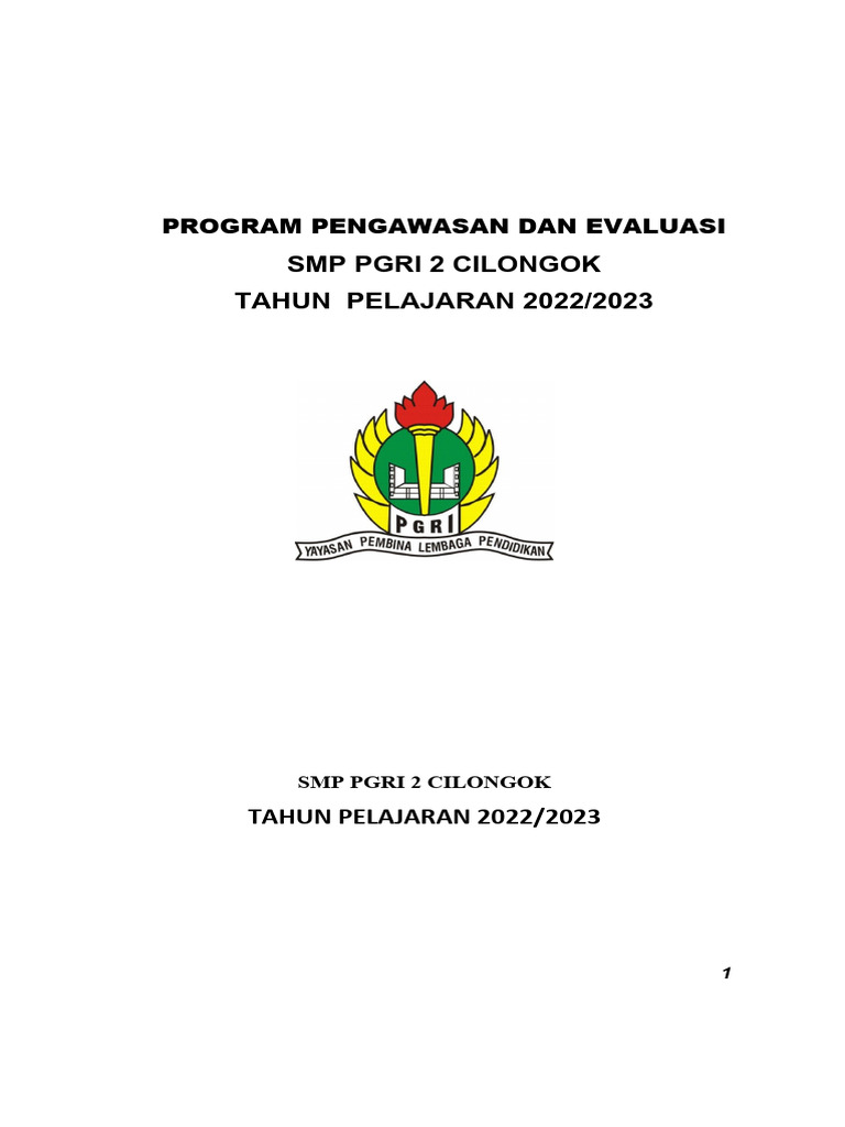 Program Pengawasan Dan Evaluasi | PDF | Pengembangan Diri