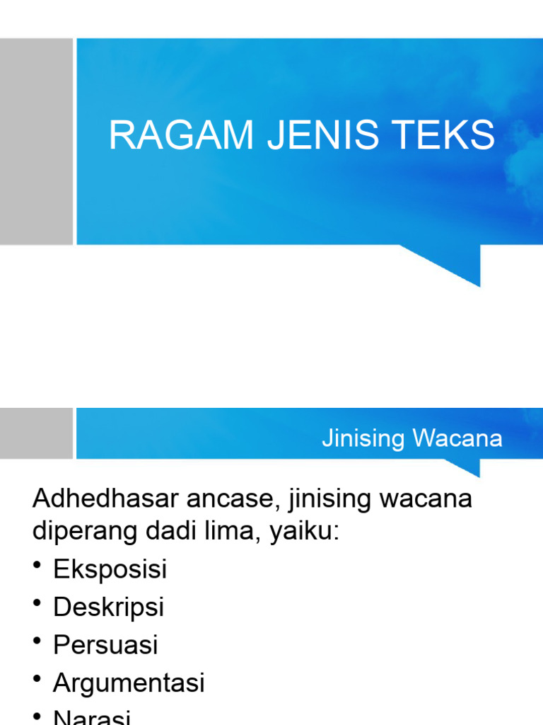 RAGAM JENIS TEKS | PDF
