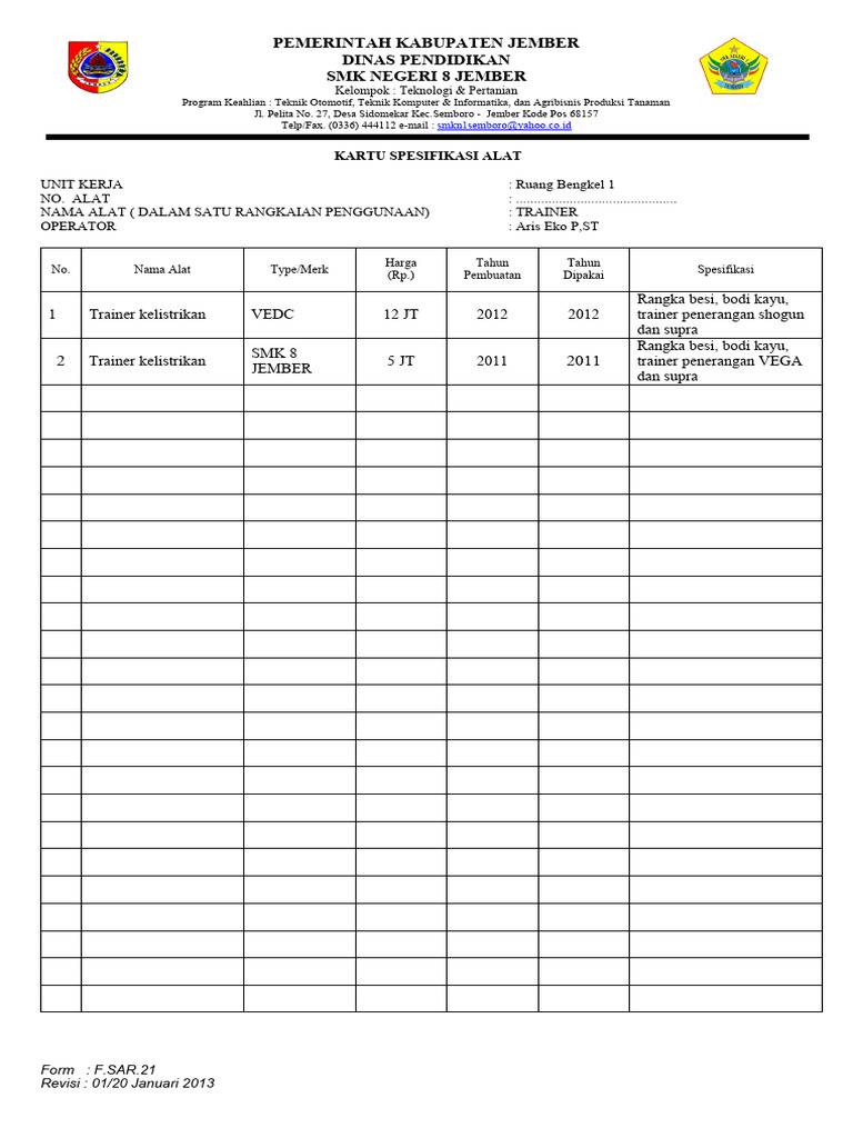 21.krt Spec.2 Alat | PDF